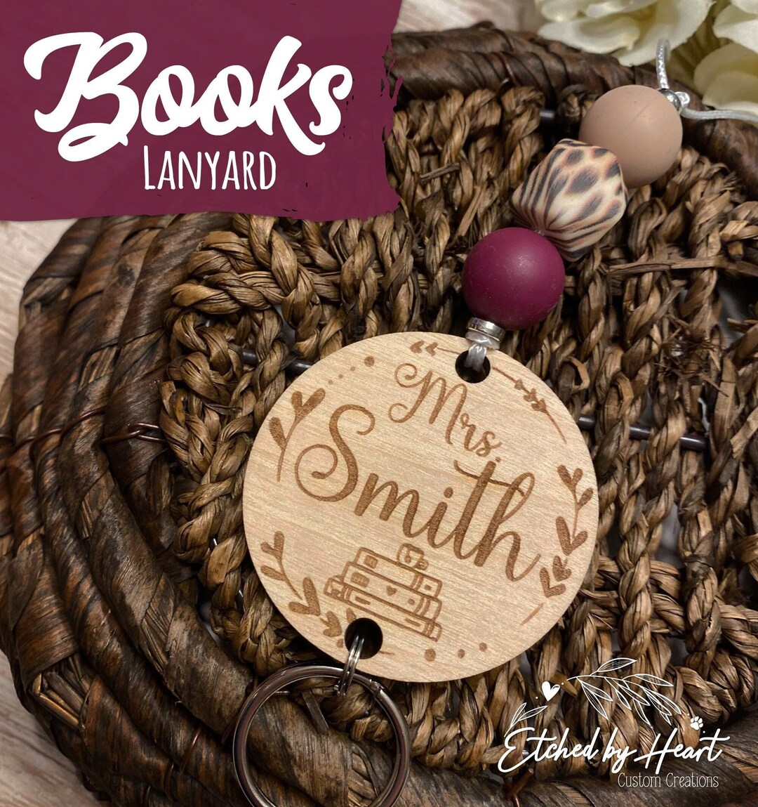 Reading Lanyard, Books Lanyard, Teacher Lanyard, Lanyard With Name ...