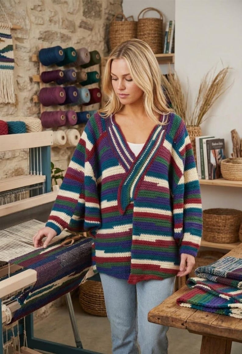 Crochet Batwing Coat Pattern PDF, Oversized Cardigan, Chunky Crochet ...
