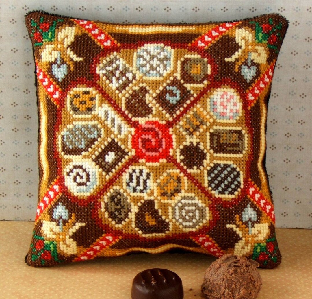 Chocolate Box Counted Cross Stitch Mini Cushion Kit, Sheena Rogers ...