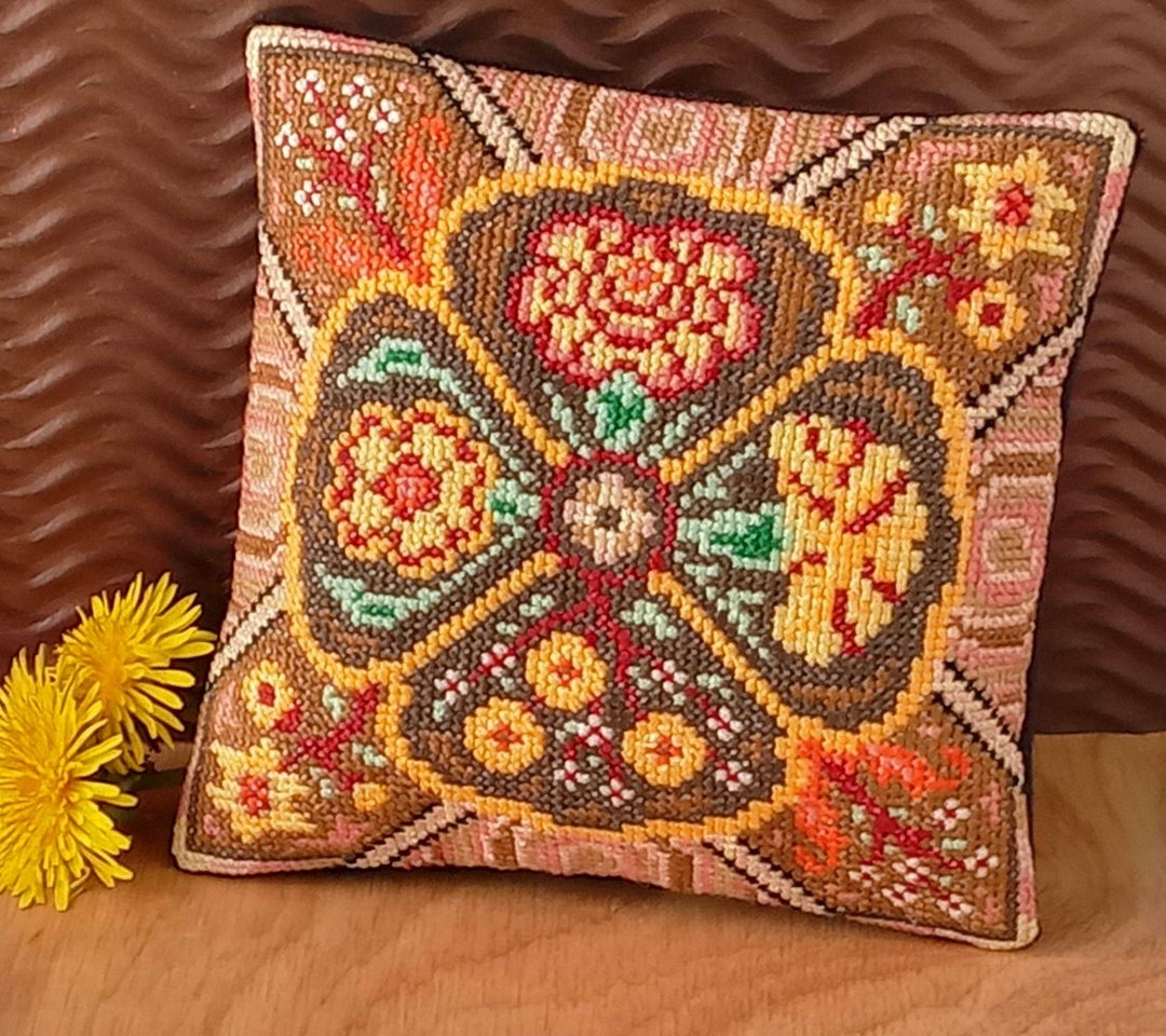 Marquetry Counted Cross Stitch Mini Cushion Kit, Sheena Rogers Designs ...