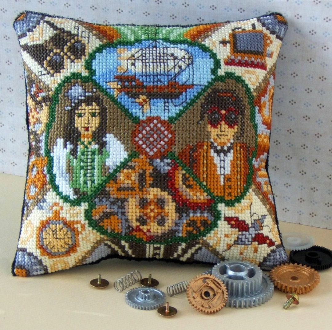 Steampunk Counted Cross Stitch Mini Cushion Kit, Sheena Rogers Designs ...