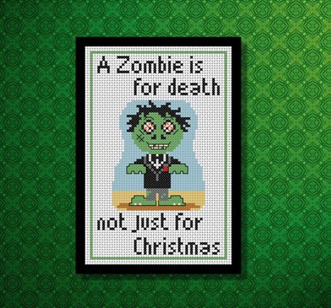 Zombie Cross Stitch PDF Chart Pack | Etsy