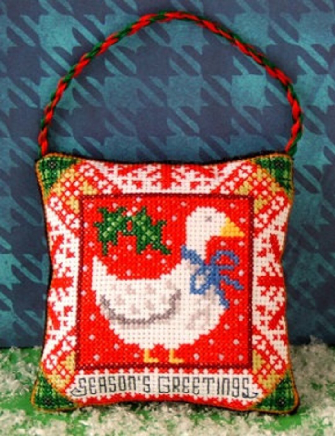 Christmas Goose Counted Cross Stitch Hanging Decoration Kit, Sheena Rogers Designs - Etsy