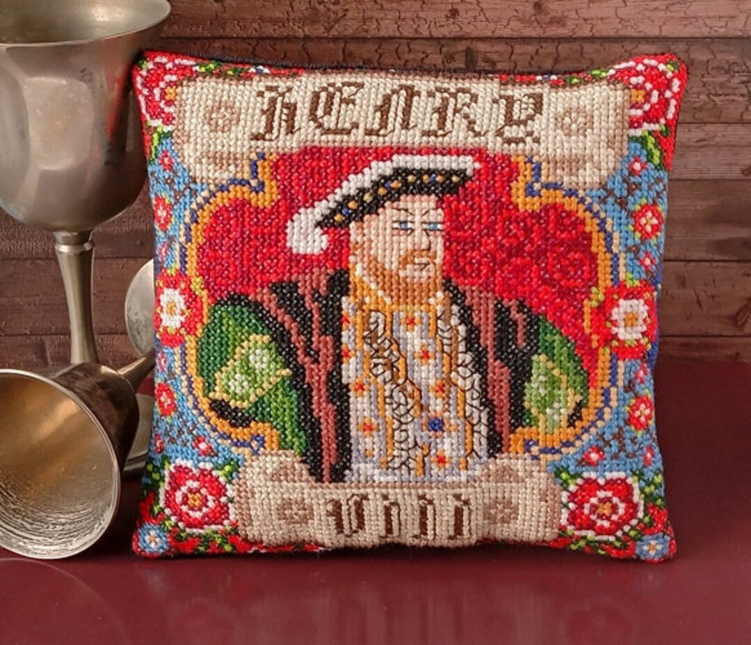 Henry VIII Nameplate Counted Cross Stitch Mini Cushion Kit, Sheena ...