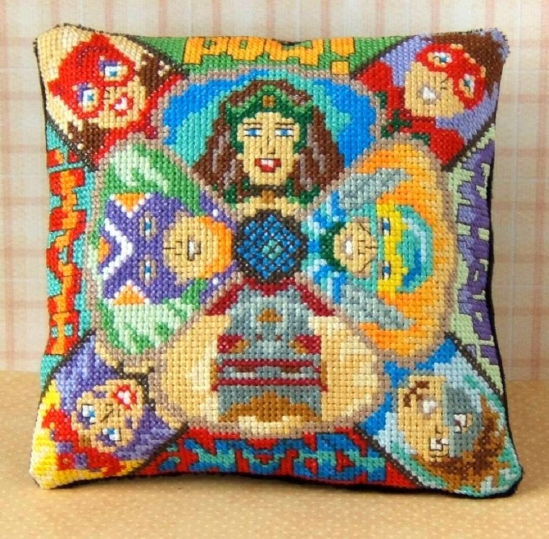 Comic Superheroes Counted Cross Stitch Kit (mini Cushion Kit), Sheena ...