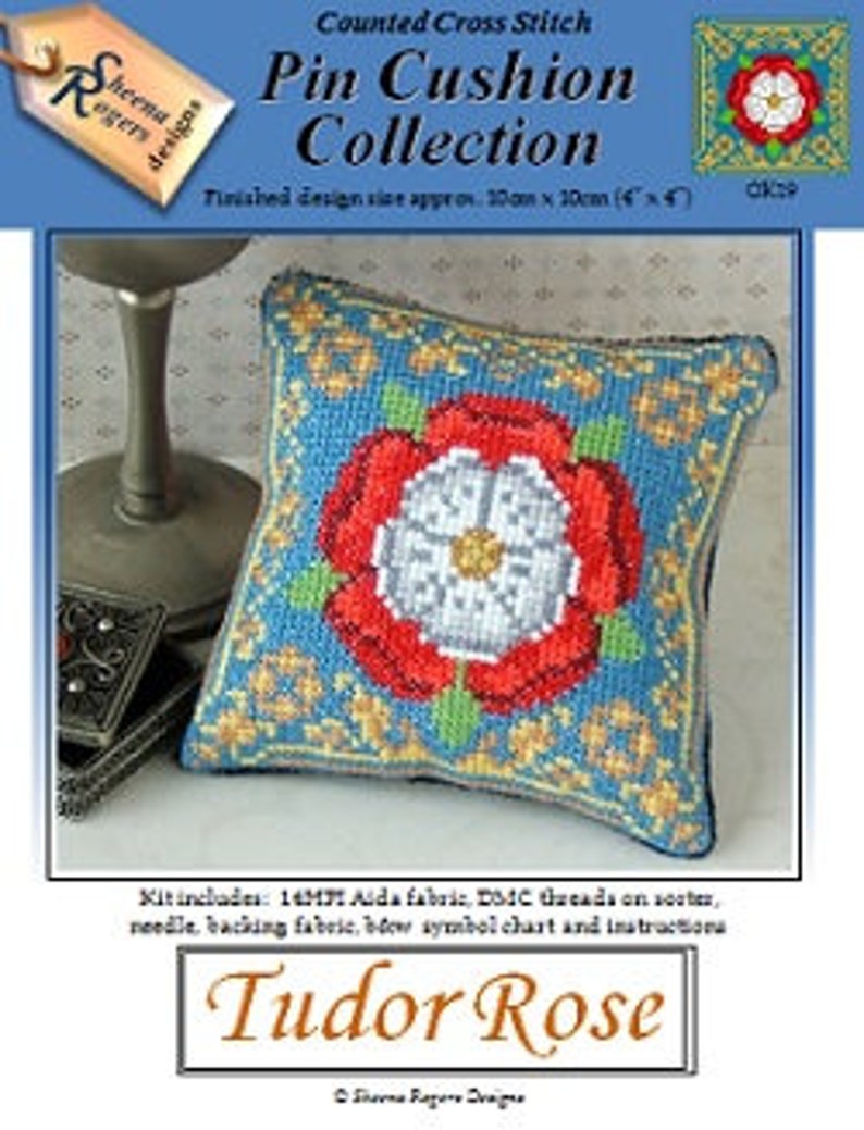 Tudor Rose Pincushion Cross Stitch Kit Sheena Rogers Designs - Etsy