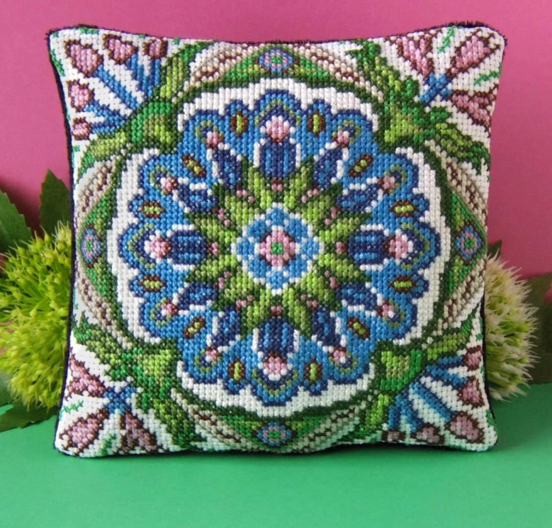 Morning Glory Counted Cross Stitch Mini Cushion Kit, Sheena Rogers ...