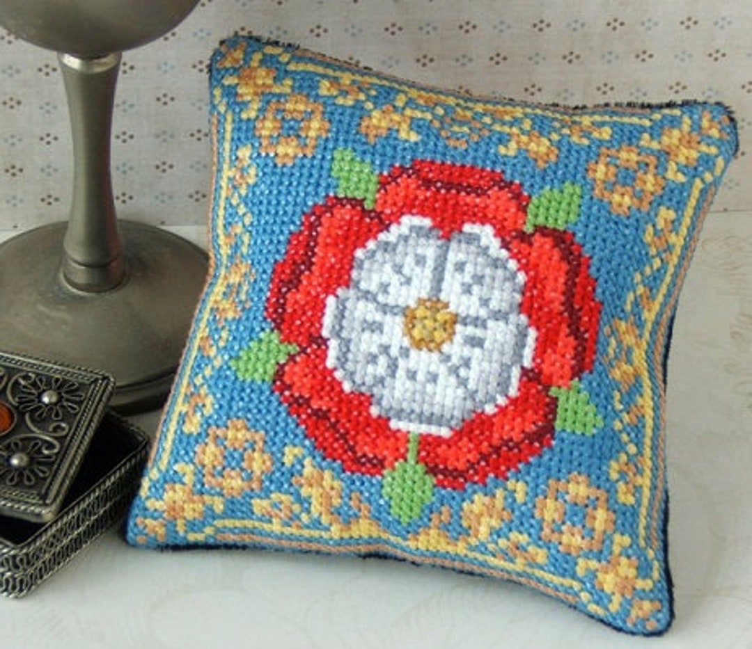Tudor Rose Pincushion Cross Stitch Kit, Sheena Rogers Designs - Etsy