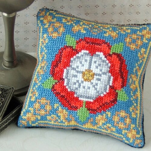 Heraldic Rose Tudor Bookmark Cross Stitch Kit Textile - Etsy