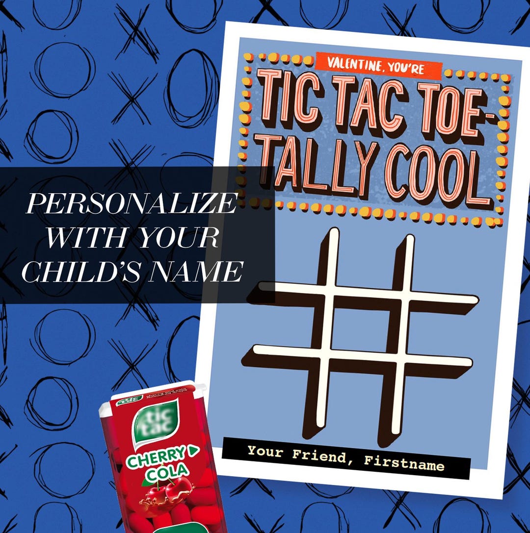 Instant Editable and Printable Tic-tac-toe Template for Valentine's Day ...