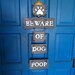 Beware of Dog Poop Sign Pet Decor Dog Sign Grey and White | Etsy