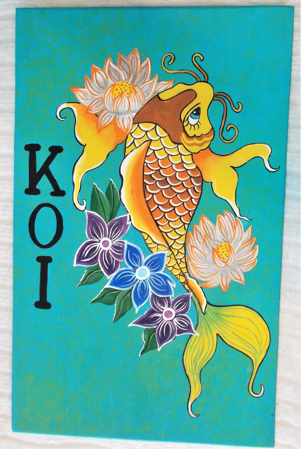 Koi Fish Welcome Sign Koi Fish Welcome Sign Japanese Koi | Etsy