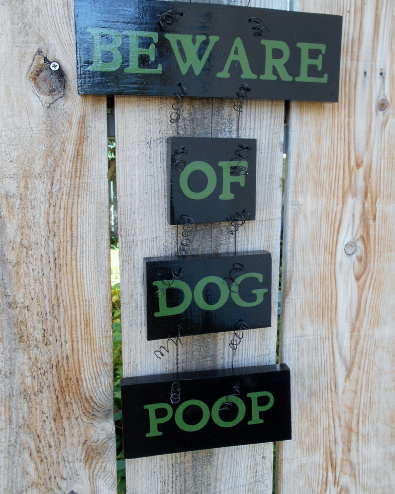 Beware of Dog Sign Beware of Dogs Beware of Dog Poop Front - Etsy