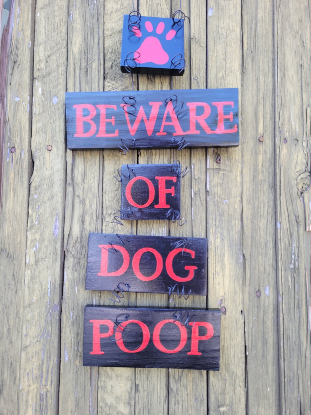 Beware of Dog Sign Beware of Dogs Beware of Dog Poop Front - Etsy