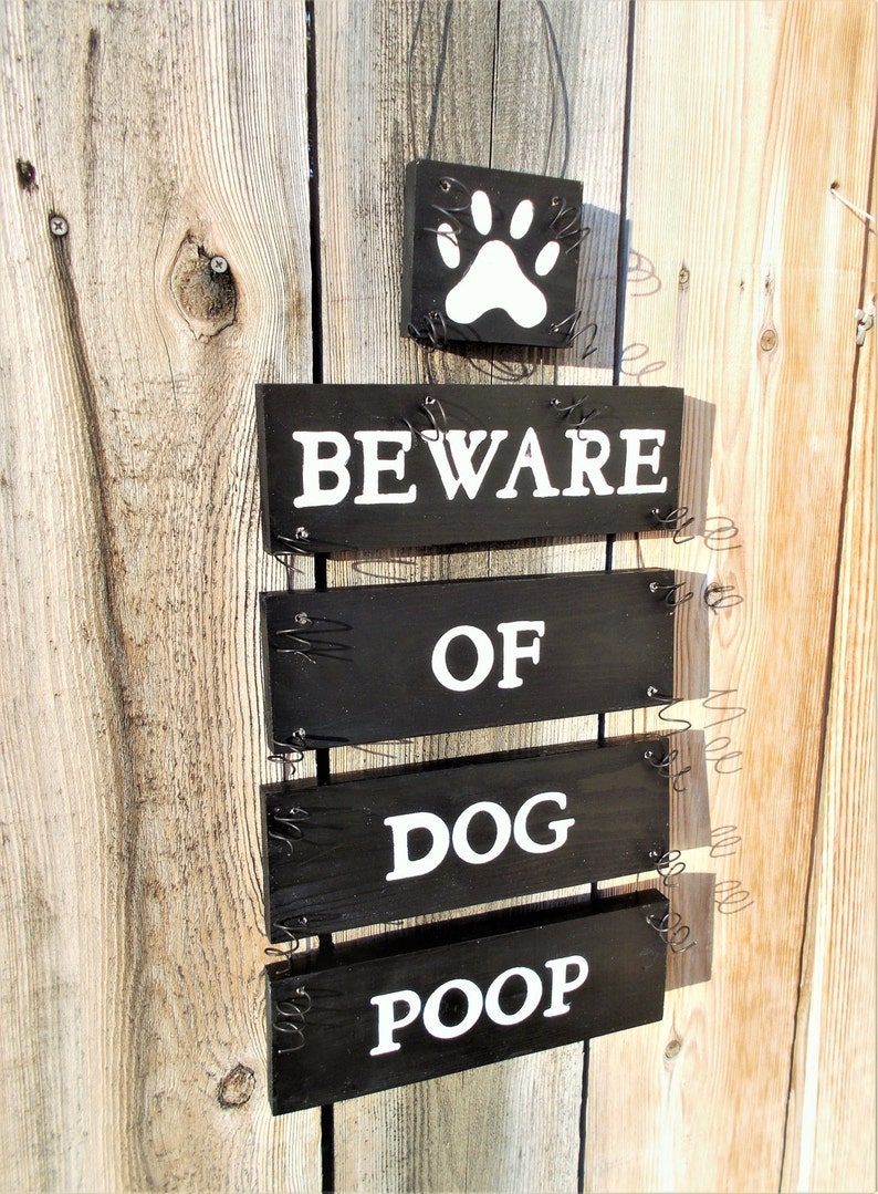 Beware of Dog Beware of Dog Poop Sign Yard Art Beware of | Etsy