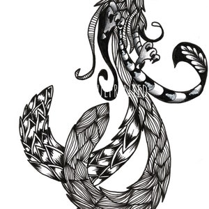 Phoenix Artwork - Original Zentangle Art - Pen and Ink A4 Wall Art ...