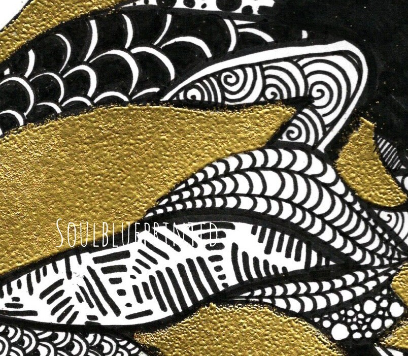 Abstract Fox Art A4 Hand Drawn and Embossed Artwork Black - Etsy UK