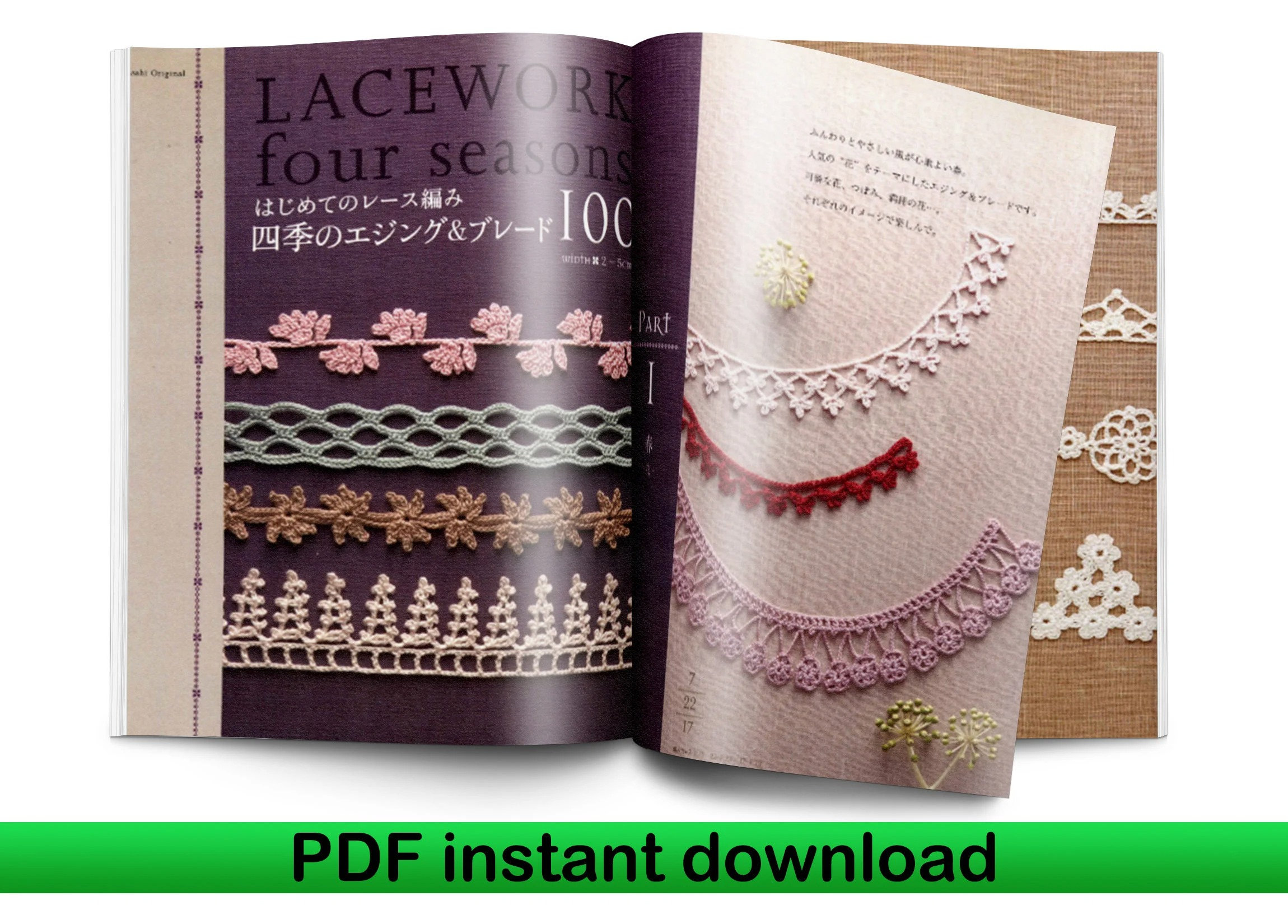100 Lace Motifs Crochet Patterns Book Lace Work Four Seasons Ebook ...