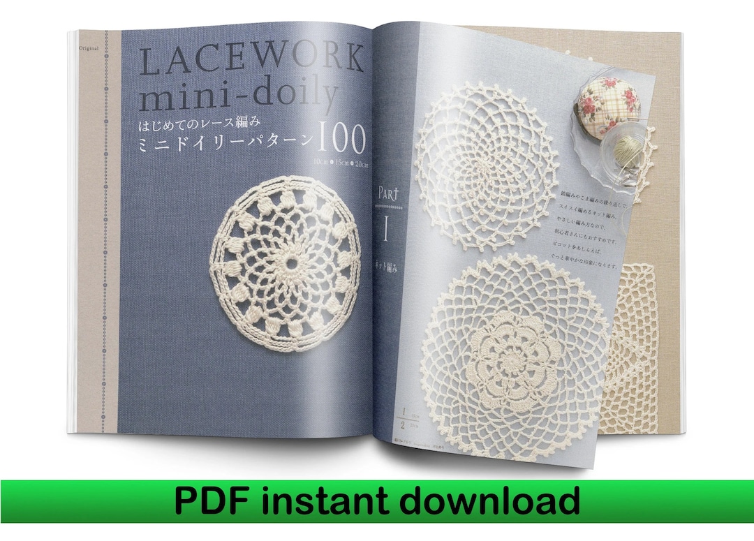 100 Lace Mini Doilies JAPANESE Crochet Doilies Crochet Patterns Book ...