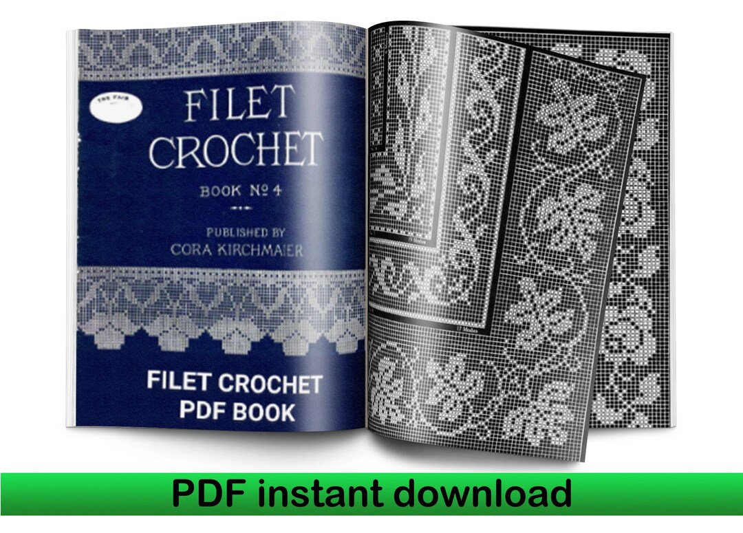 Book of Filet Crochet, Crochet Patterns Book, Ebook, Crochet Tutorial ...