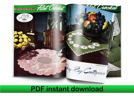 Book of Filet Crochet Crochet Patterns Book Ebook Crochet - Etsy
