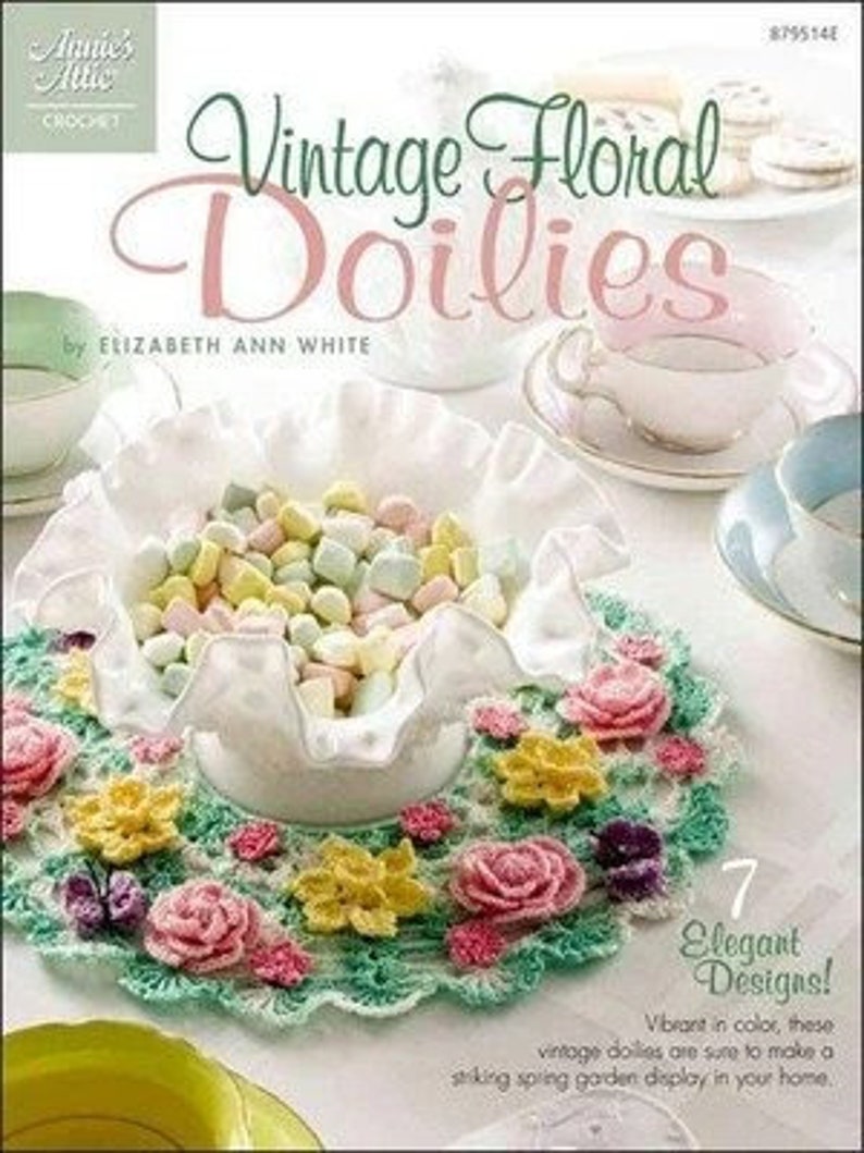 Crochet Lace & Floral Doilies Pattern Books (PDF Pattern) - Etsy