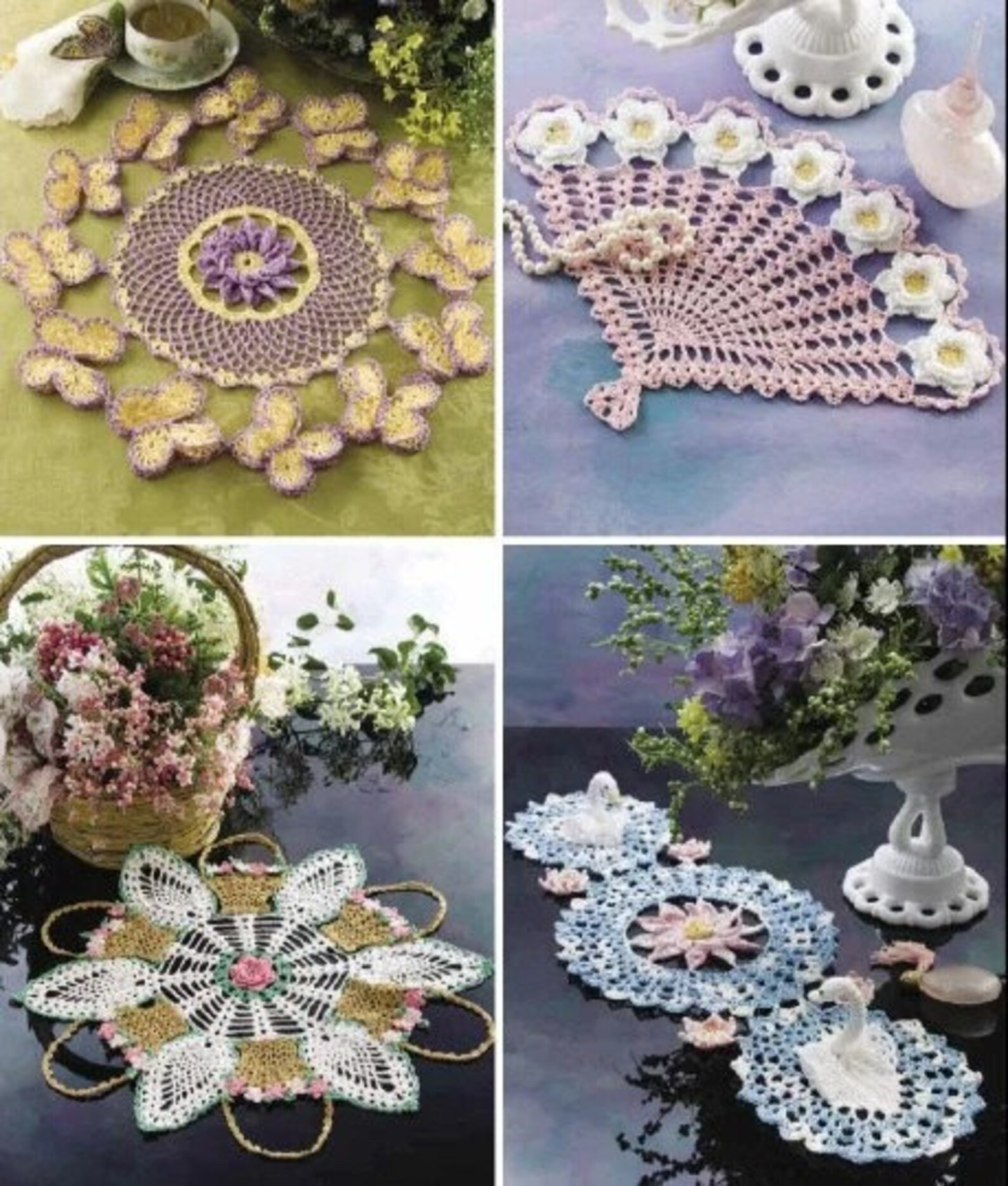 Crochet Lace & Floral Doilies Pattern Books (PDF Pattern) - Etsy