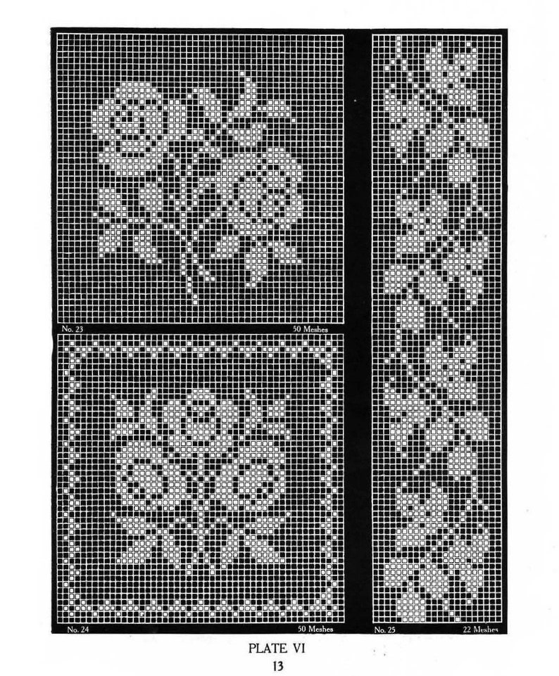 Book of Filet Crochet, Crochet Patterns Book, Ebook, Crochet Tutorial ...