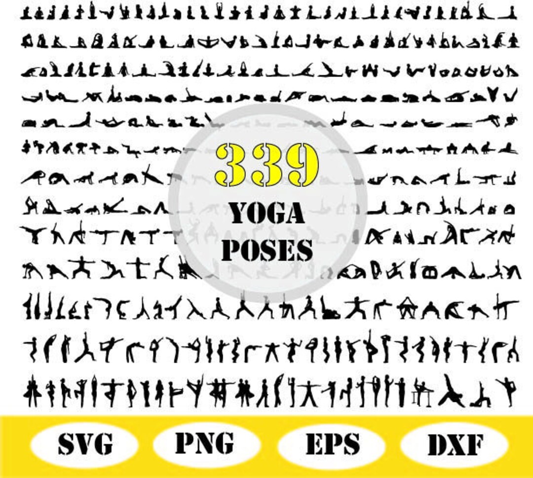 339 Yoga Poses SVG, Yoga Style, Yoga Pose Svg Bundle Yoga Exercise ...