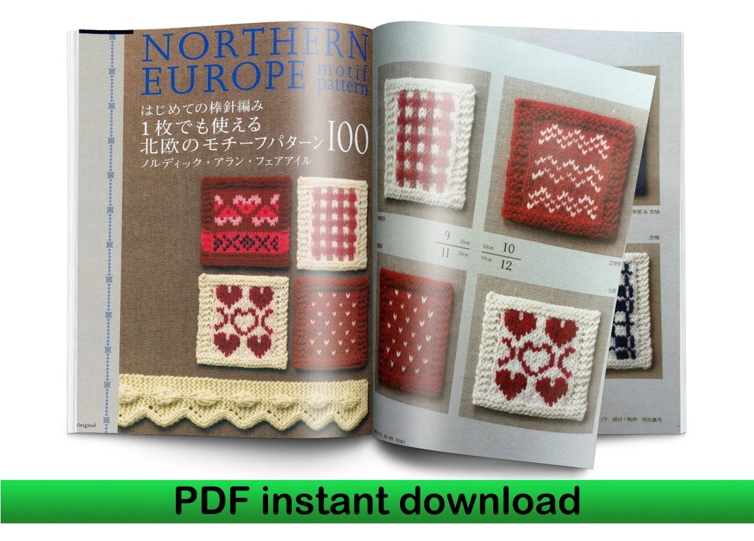 100 Nothern Europe Motif Patterns JAPANESE Knitting Patterns Ebook ...