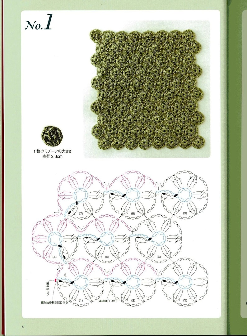 Joining Crochet Motifs JAPANESE ONLY CHARTS Crochet Motifs Ebook ...