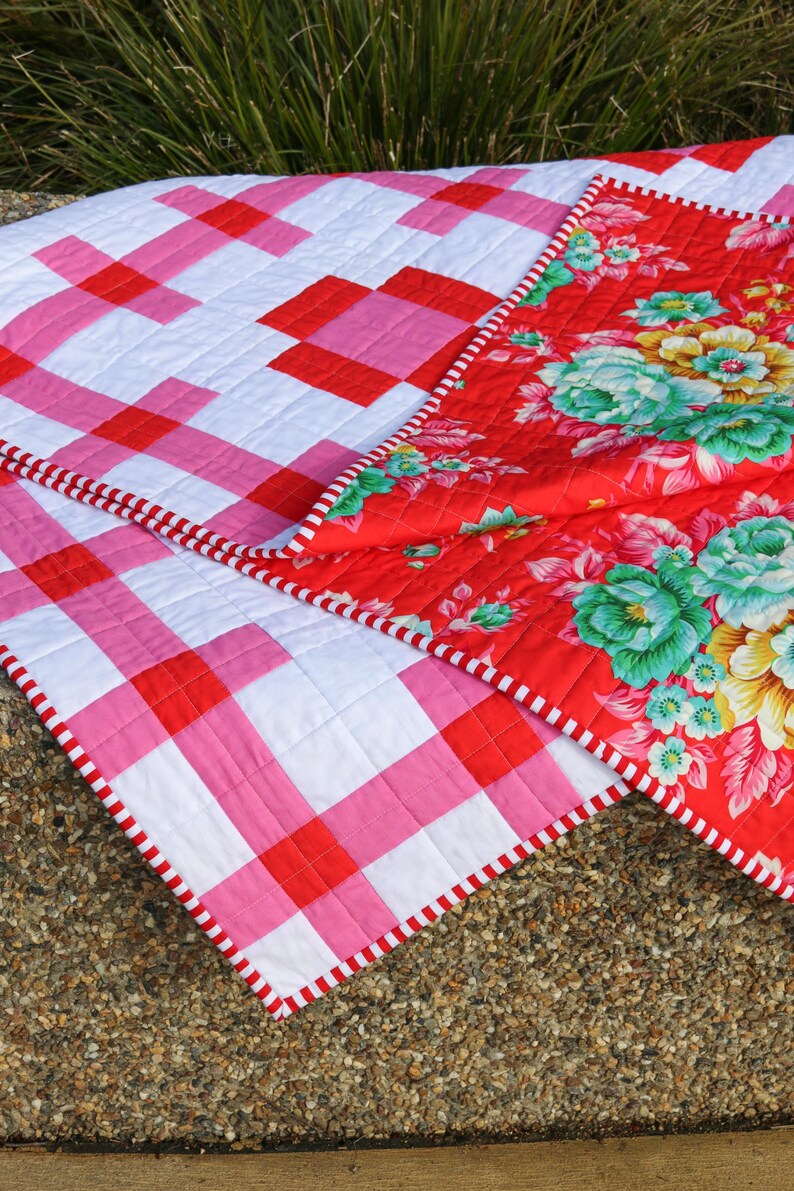 Poppy Pink Quilt PDF Pattern by Emma Jean Jansen - Immediate Download ...
