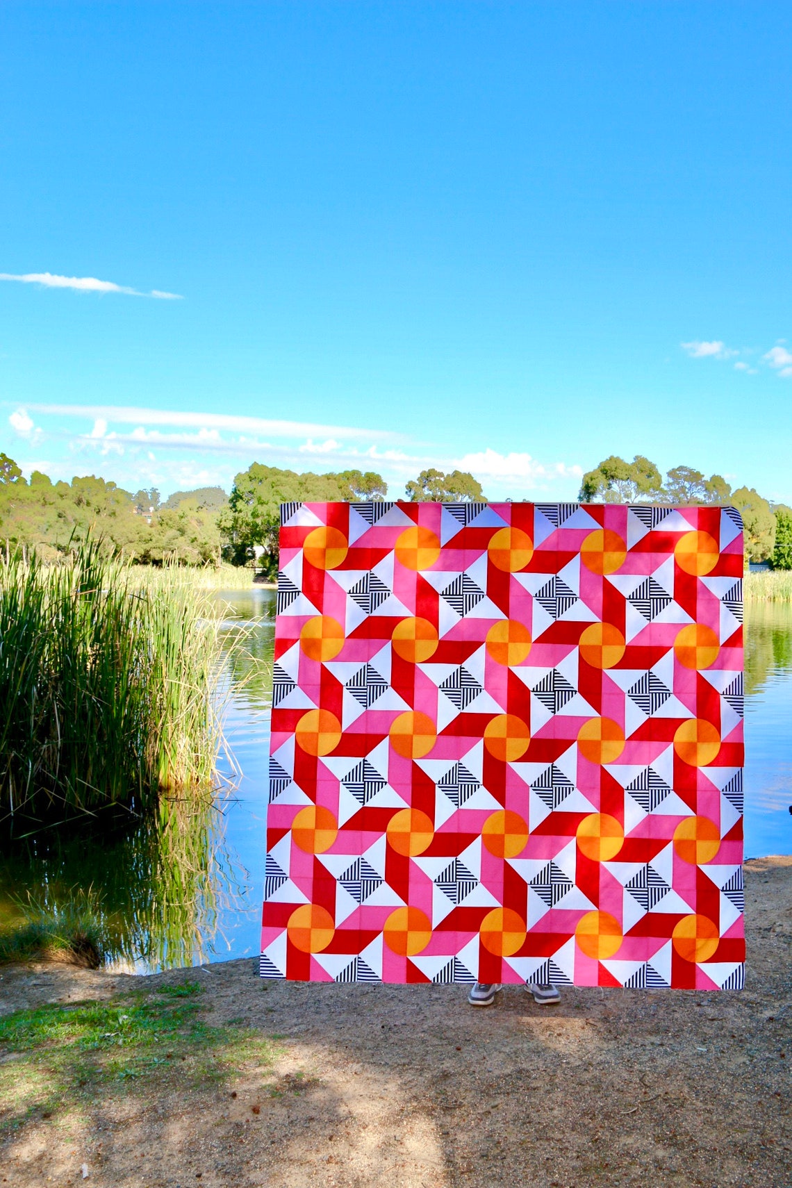 Around the Lake Quilt PDF Pattern by Emma Jean Jansen | Etsy