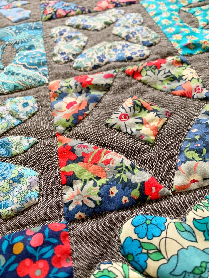 Liberty Cushion PDF Pattern: Needleturn Appliqué & Hand Quilting (16 ...