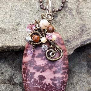 ST158 Chohua JASPER Gemstone Pendant HANDMADE JEWELRY Just for Her Gift ...