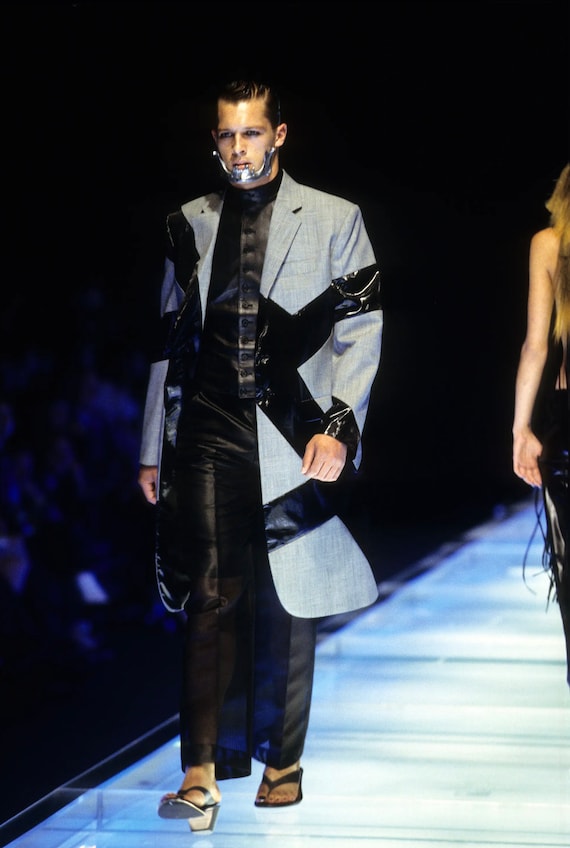 ALEXANDER McQUEEN 1998 Collection Runway Black Leathe… - Gem