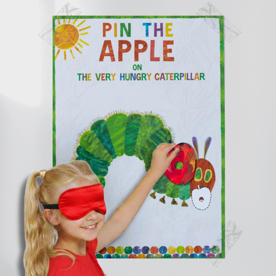 The Very Hungry Caterpillar Themed Party Game: Pin the Apple on the ...