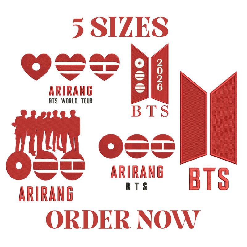 Bts Embroidery Patterns - Etsy