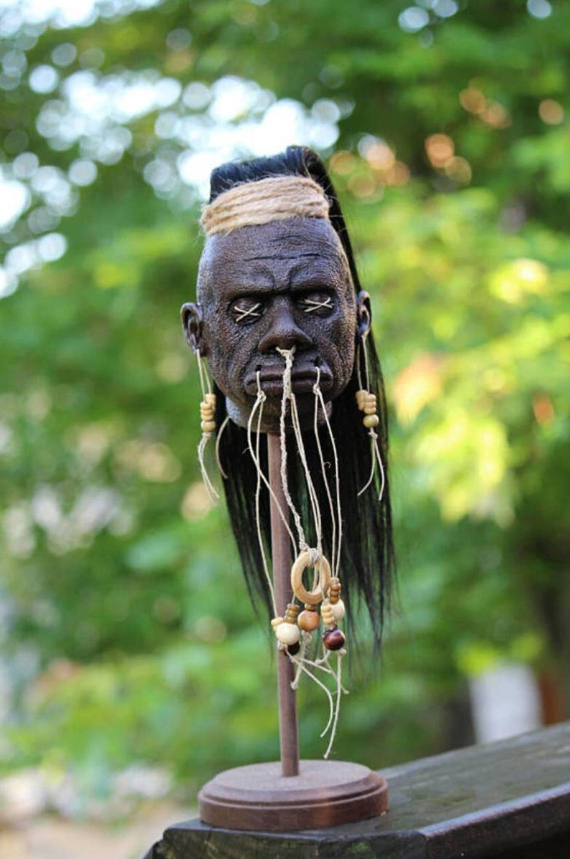 Shrunken Head Tribal Replica | Etsy