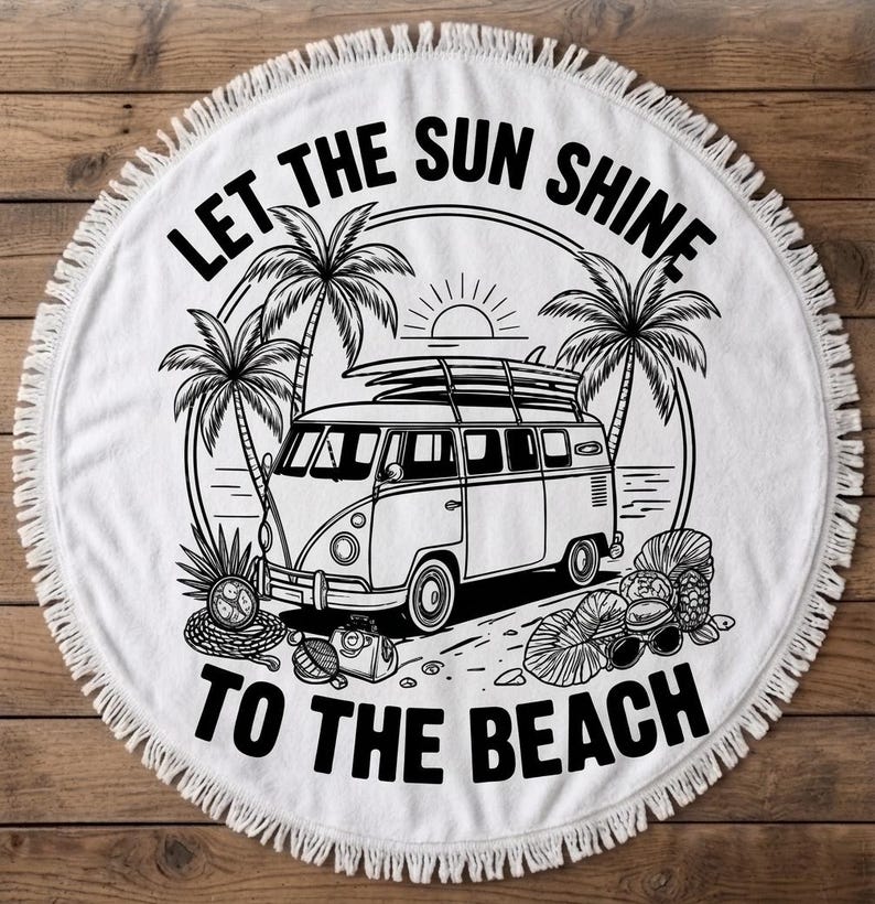 Beach Vacation SVG | Summer Tropical Van Clipart (digital Download) - Etsy