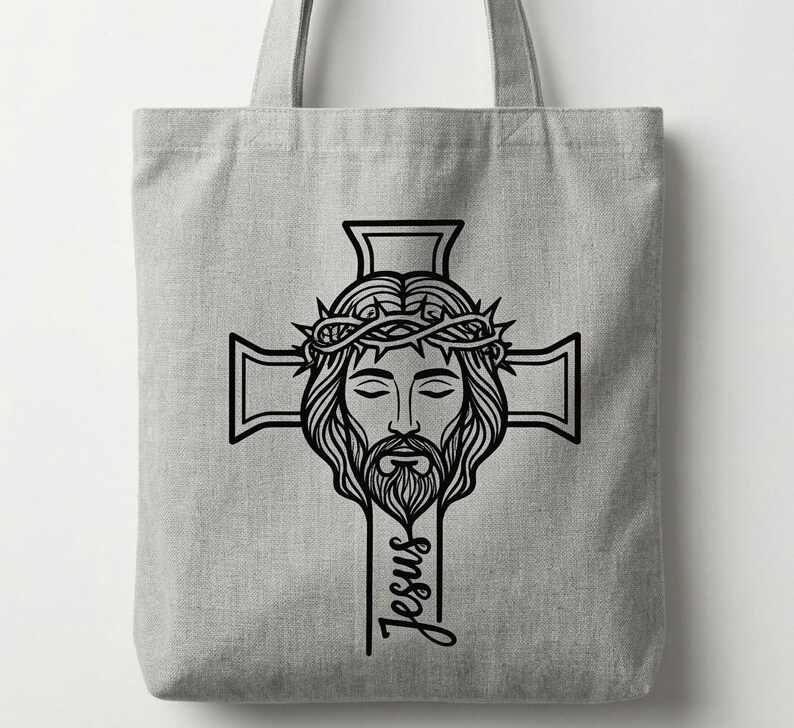 Jesus Face Cross SVG | Christian Religious Cut File (digital Download ...