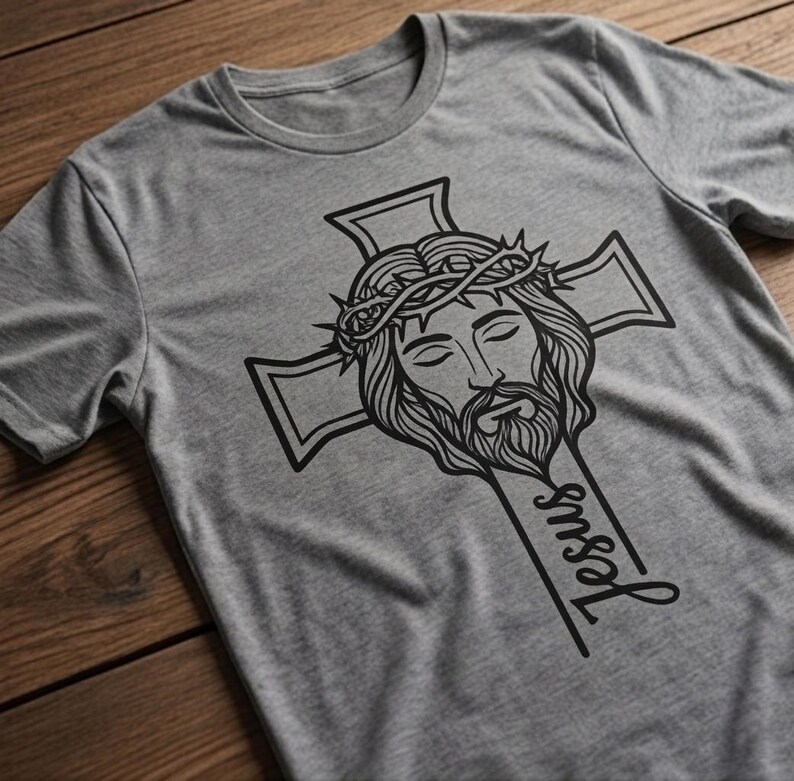 Jesus Face Cross SVG | Christian Religious Cut File (digital Download ...