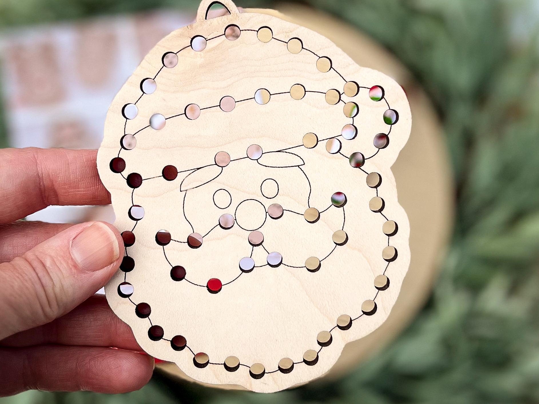 Santa Craft Kit, Christmas Ornament Craft for Kids, Yarn Sewing Kit for ...