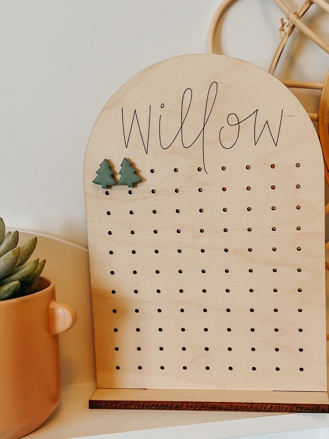 Personalized Earring Holder for Girls, Boho Earring Holder, Girls ...