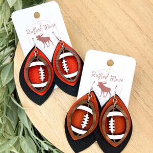 Custom Team Earrings, Football Earrings Wooden, Sports Earrings ...
