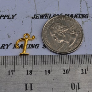Letter T Gold Plated Charm - Etsy