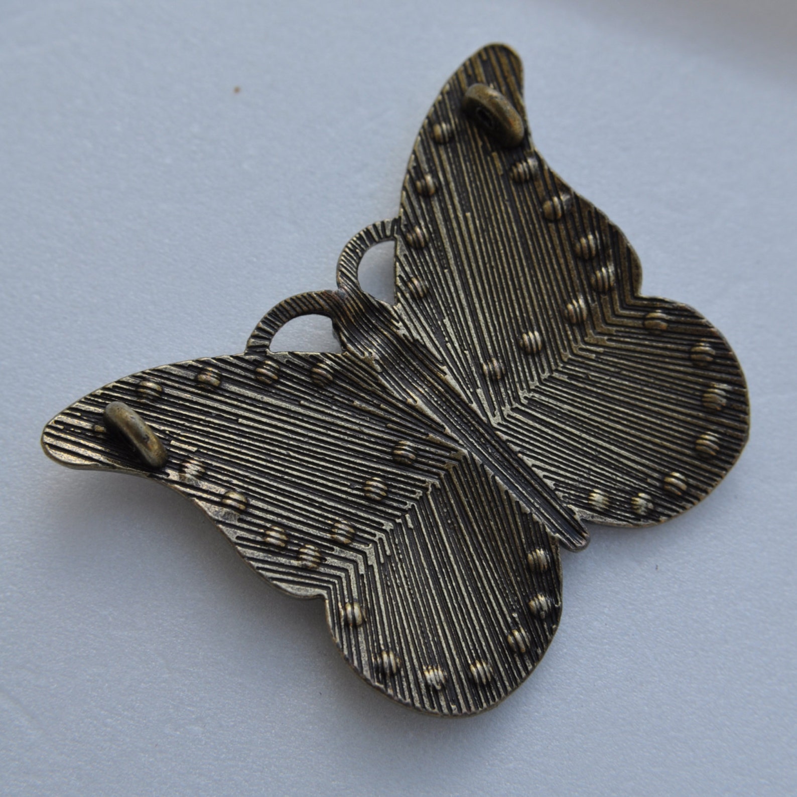 Butterfly Brass Pendant With Crystals and Enamel - Etsy