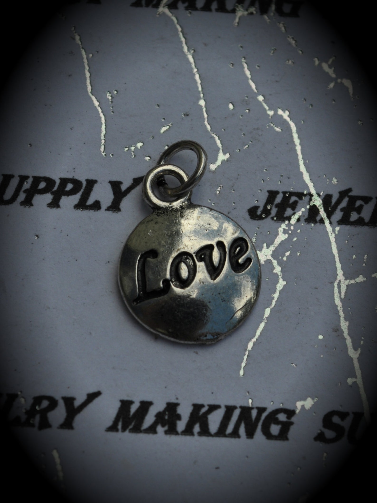 Love Sterling Silver Plated Charm - Etsy