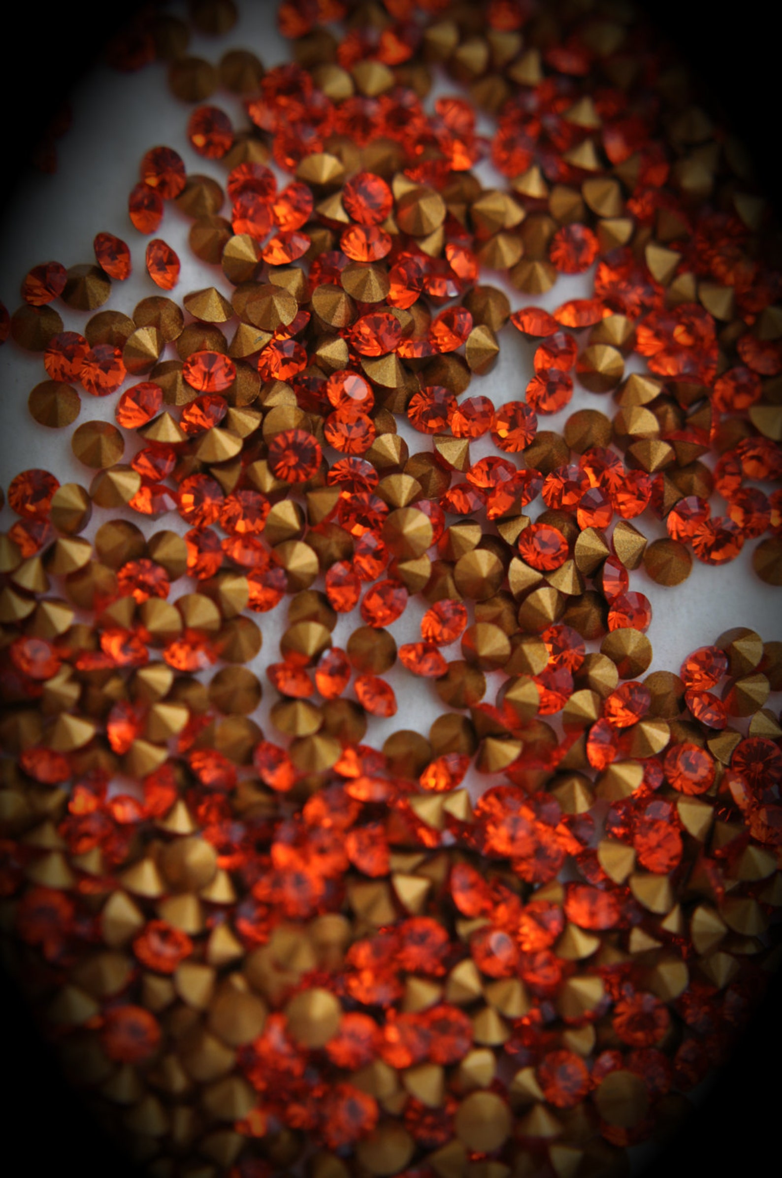 1100 18pp genuinos cristales de Swarovski Topaz rojo rondas - Etsy España