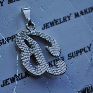 Silver Plated Pendant Cursive Letter With Clear Crystals B - Etsy